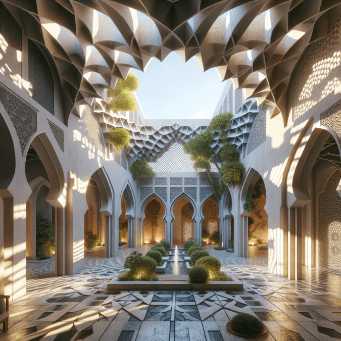 Contemporary Moorish arches: geometric evolutions for modern courtyards