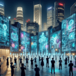 LED graffiti light-infused street art changing nightly cityscapes