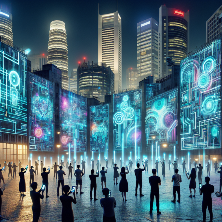 LED graffiti light-infused street art changing nightly cityscapes