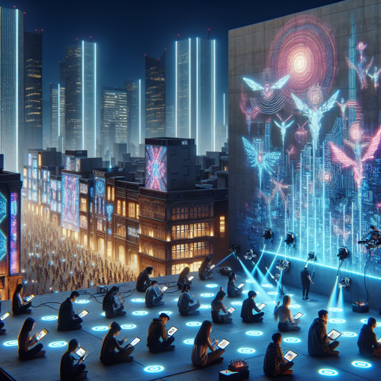 LED graffiti light-infused street art changing nightly cityscapes