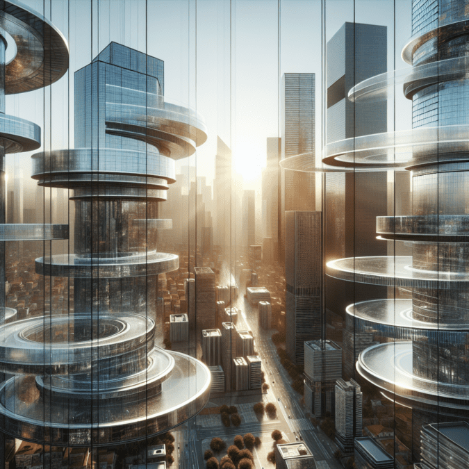 Panoramic illusions rotating windows that alter skyline perspectives