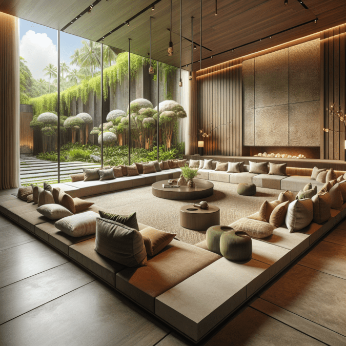 Sunken seating conversation pits returning in postmodern renovations