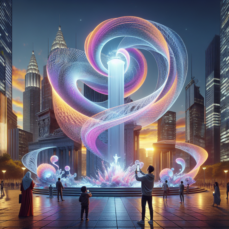 Augmented reality sculptures: layering digital art over built landscapes