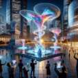 Augmented reality sculptures: layering digital art over built landscapes