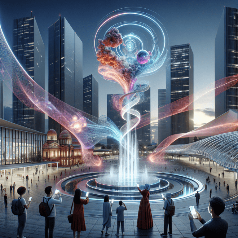 Augmented reality sculptures: layering digital art over built landscapes