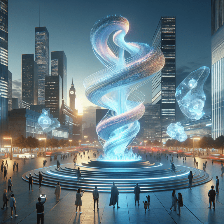 Augmented reality sculptures: layering digital art over built landscapes