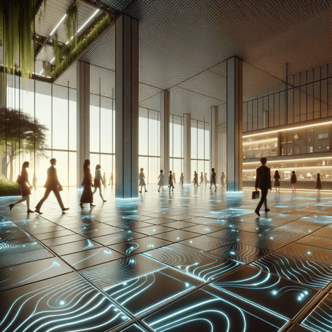 Kinetic tile floors: surfaces that vibrate gently to footsteps