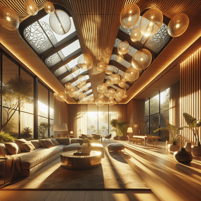 Lantern-inspired skylights: glowing top apertures illuminating living ...