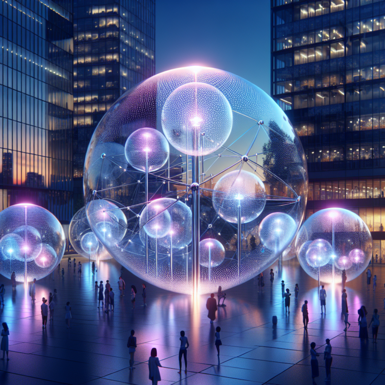 Sonic bubble installations translucent spheres producing ambient music
