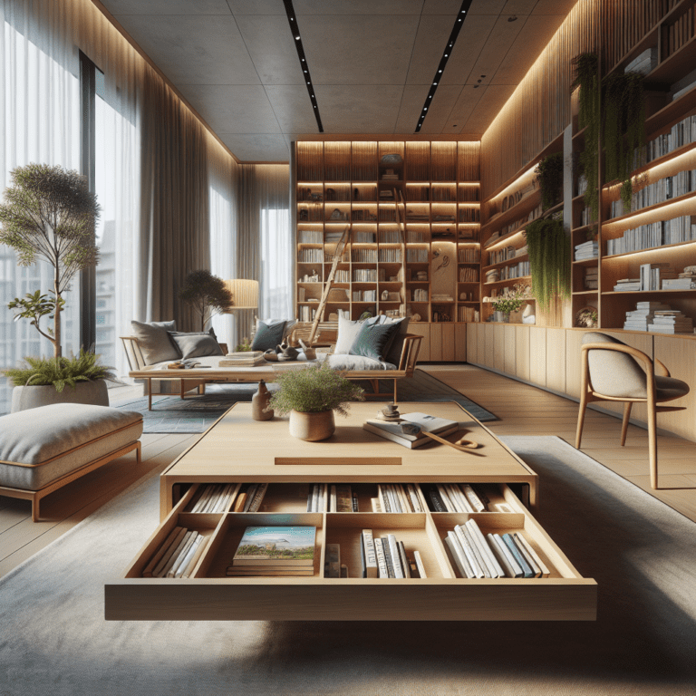 Tabletop micro-libraries reading nooks integrated into furniture