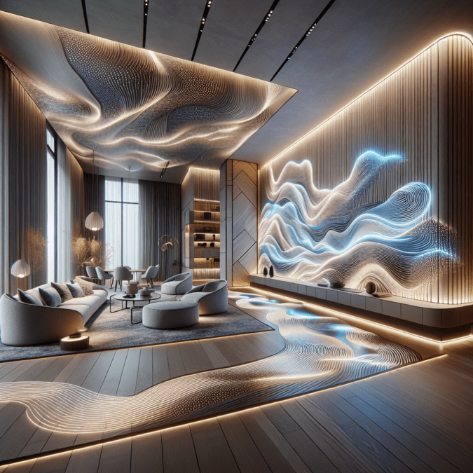 Tech-savvy tapestry LED-woven textiles for dynamic wall art