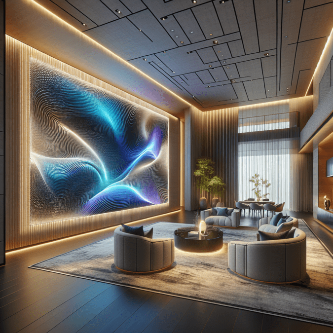 Tech-savvy tapestry LED-woven textiles for dynamic wall art