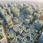 AD-inspired labyrinth city: blocks twisted footprints maximizing ...