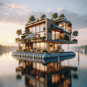 Adaptable amphibious homes: floating foundations for flood-prone regions