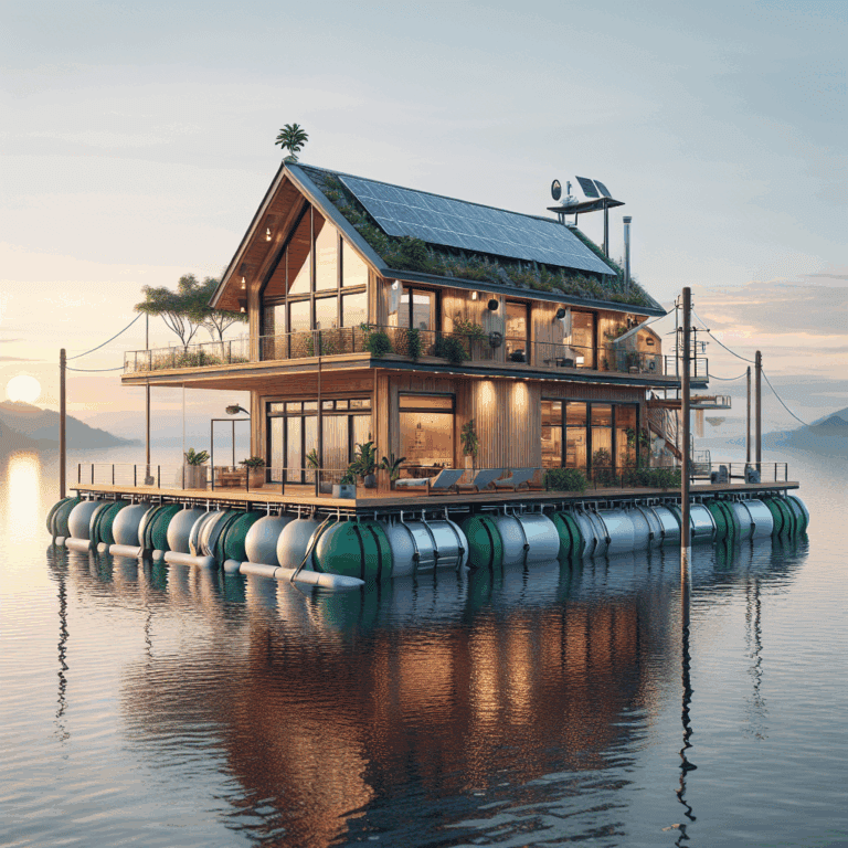 Adaptable amphibious homes: floating foundations for flood-prone regions
