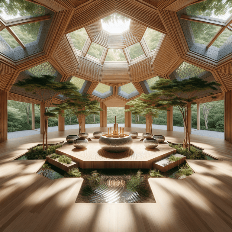 Architecture of calm: polygonal meditation spaces with integrated sound ...
