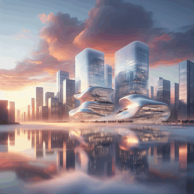 Blur-building expansions: semi-translucent additions merging into sky