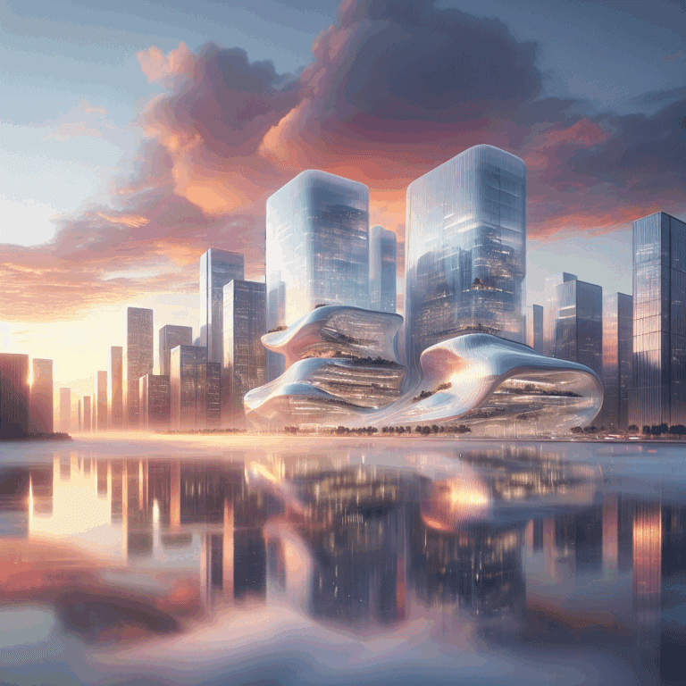 Blur-building expansions: semi-translucent additions merging into sky