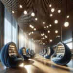 Floating reading pods: in libraries plush spheres suspended from ceilings