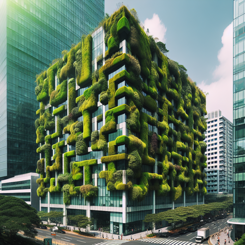 Green graffiti vertical: moss art for building faÃ§ades