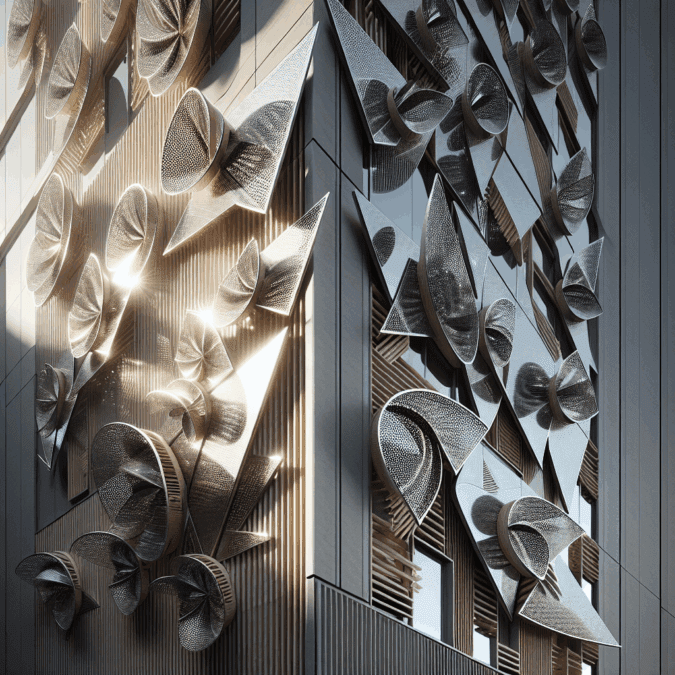 Kinetic architectural ornaments: wind-powered rotating elements on facades