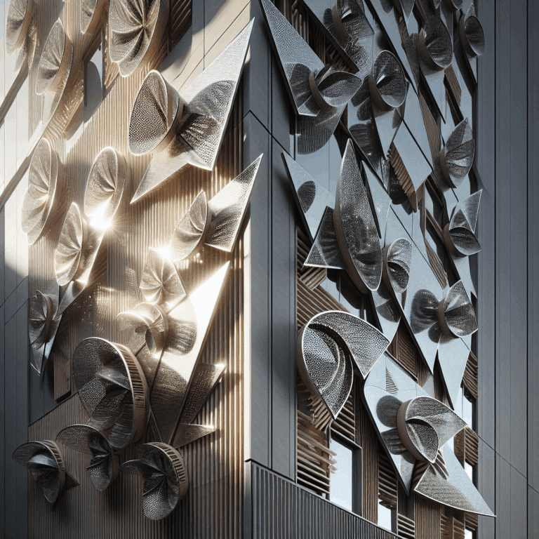 Kinetic architectural ornaments: wind-powered rotating elements on facades