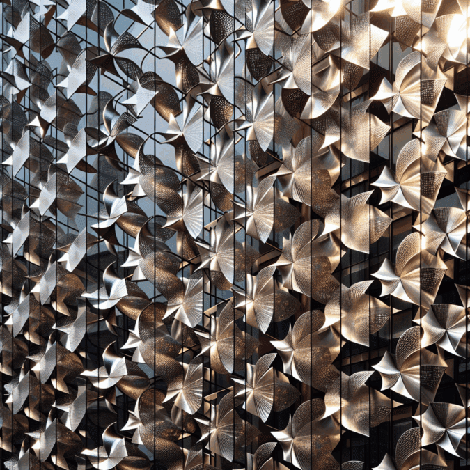 Kinetic architectural ornaments: wind-powered rotating elements on facades