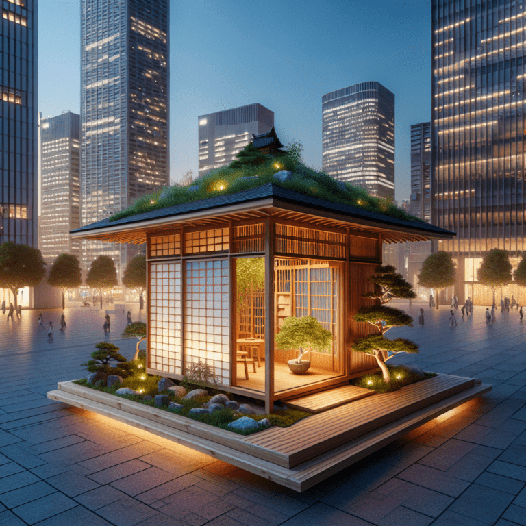 Modular micro-temples compact: spaces for reflection in chaotic urban ...