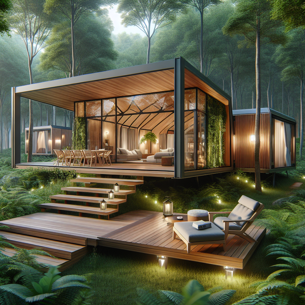 Nomad's delight portable: glamping huts with foldable decks