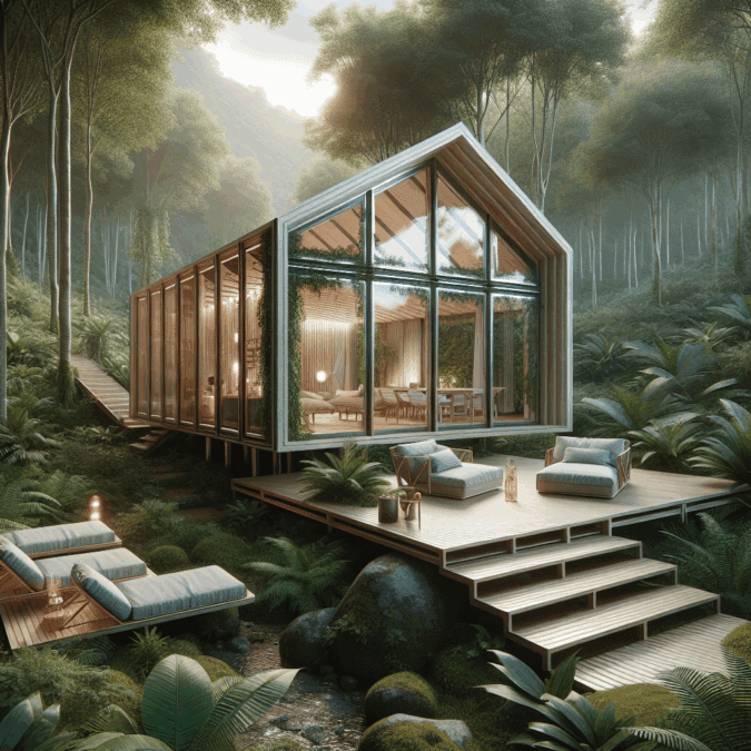 Nomad's delight portable: glamping huts with foldable decks