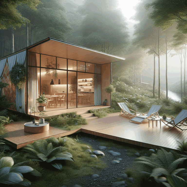 Nomad's delight portable: glamping huts with foldable decks