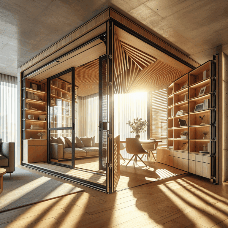 Corners that pivot: multifunctional walls for flexible living