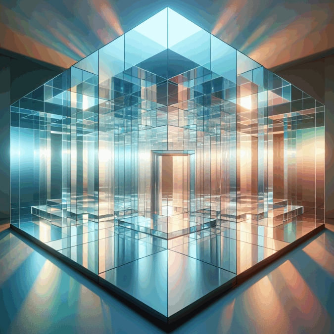 Plexiglass illusions entire: rooms dedicated to a single hue