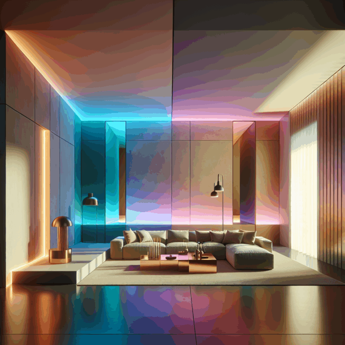 Chromatic illusions in: interior lighting color-shifting LEDs for mood ...