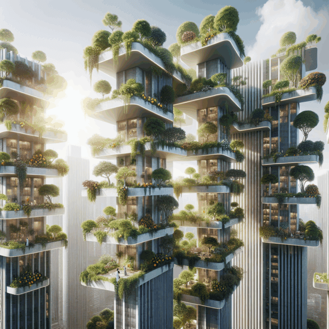 Elevated orchard balconies: fruit-bearing plants suspended outside windows