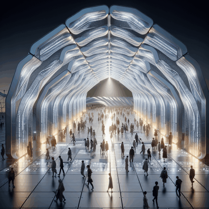 Foldable ephemeral corridors: collapsible transitions for mobile events