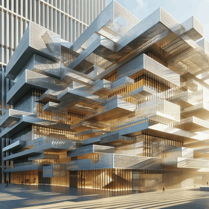 Fragmented facades overlapping: planes for dynamic light filtration