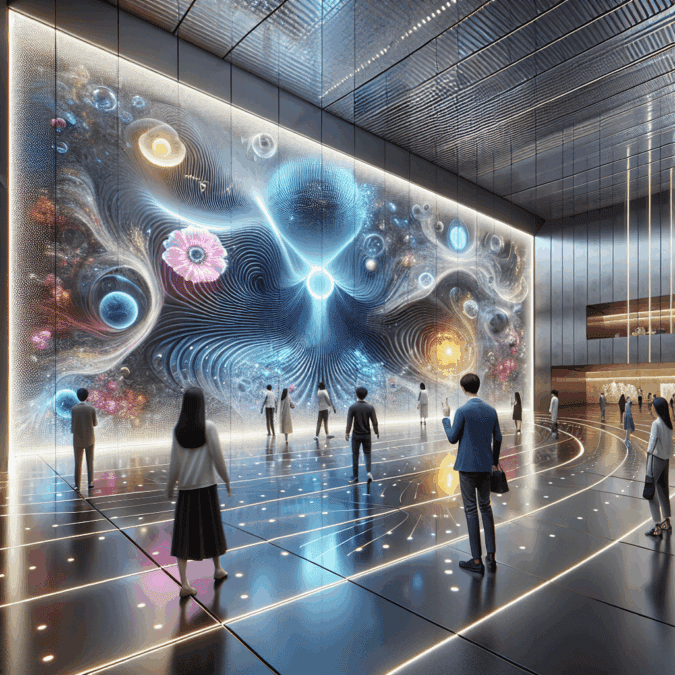 Murals as motion: sensors interactive walls that glow upon contact