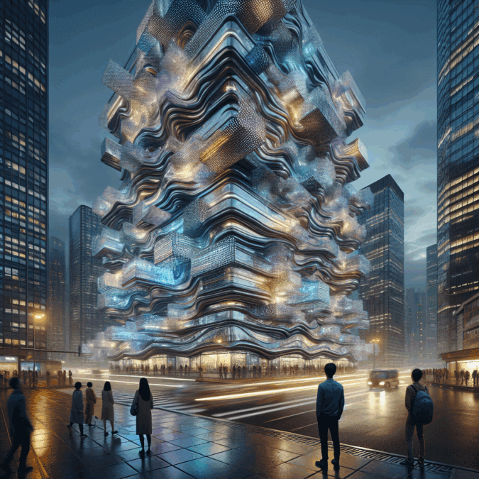 Kinetic facade graffiti: dynamic tiles flipping to reveal new patterns