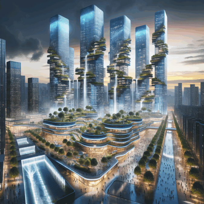 Urban waterfalls channeling: rain runoff into spectacular vertical cascades