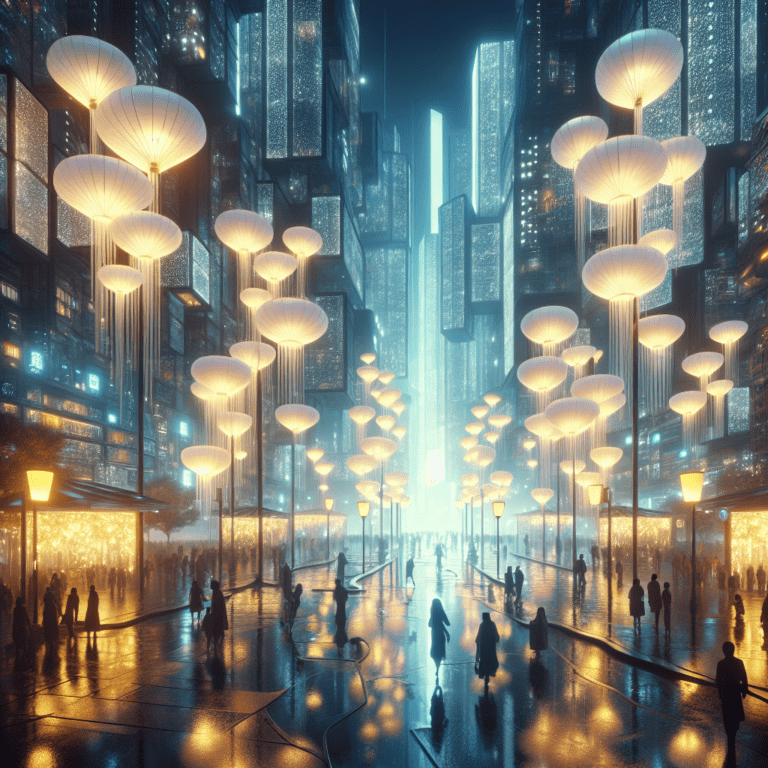 Paper-lantern architecture translucent: structures that glow after dark