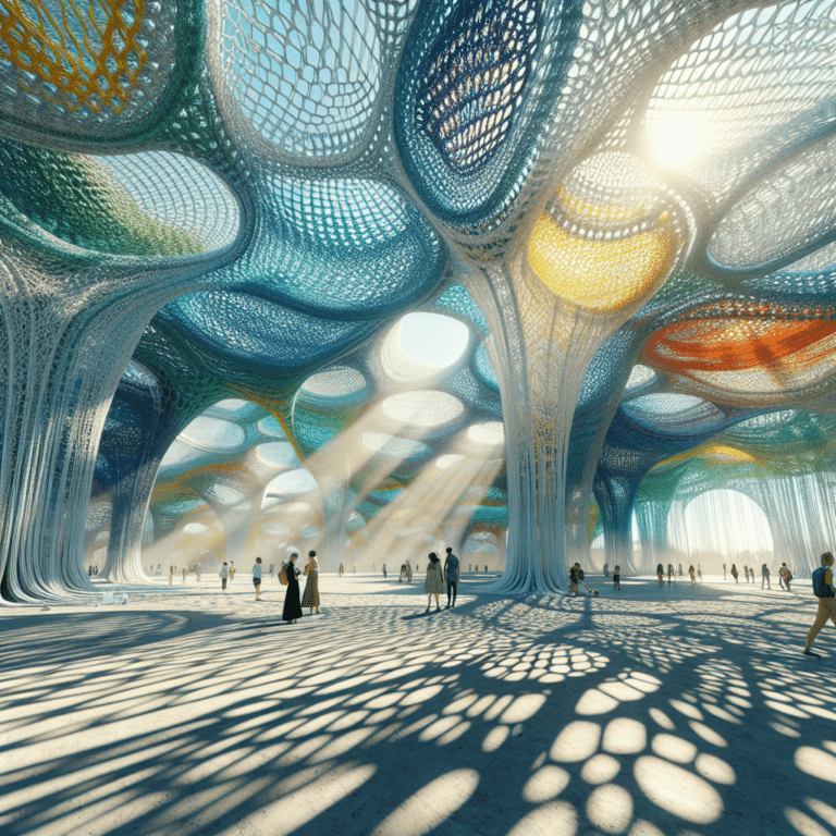 Revival of crocheted: architecture fiber-based installations in large ...
