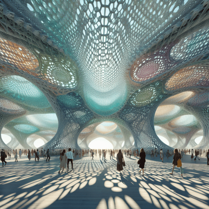Revival of crocheted: architecture fiber-based installations in large ...