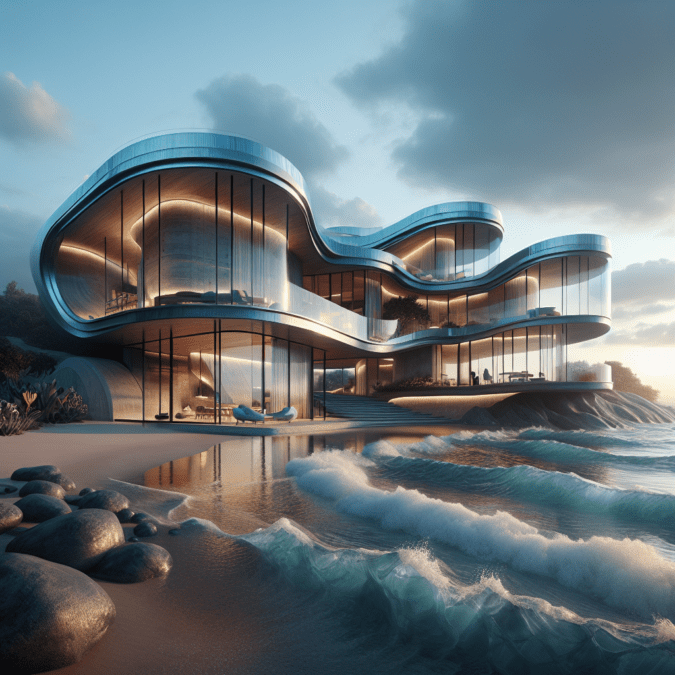Seaside geometry wave-inspired: forms in contemporary beach houses