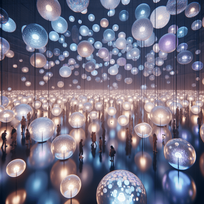 Sonic bubble installations: translucent spheres producing ambient music