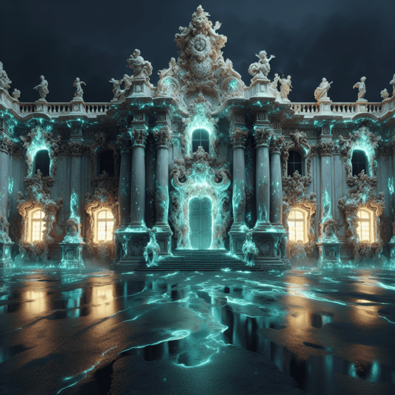 Bioluminescent Baroque: When 17th Century Ornaments Meet Avatar-Like Glow