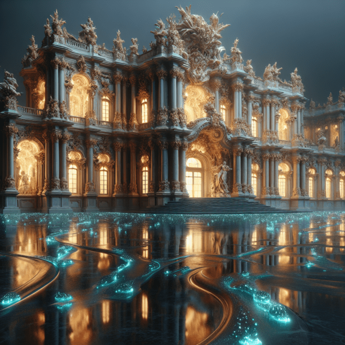 Bioluminescent Baroque: When 17th Century Ornaments Meet Avatar-Like Glow