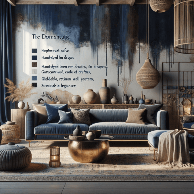 Indigo revival intense: blue accents shaping modern bohemian vibes