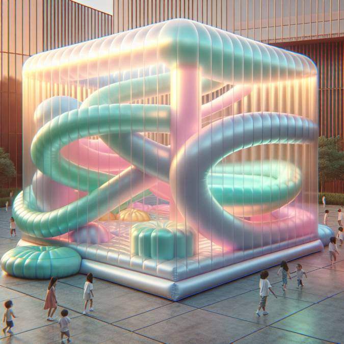 Inflatable labyrinths for: children's play safe buoyant exploration