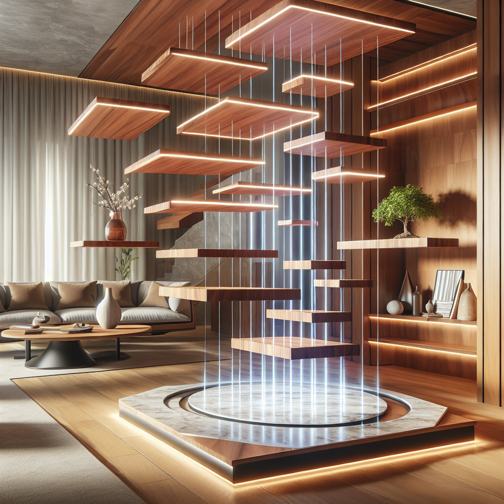 Magnetic levitation décor: floating shelves powered by hidden magnets